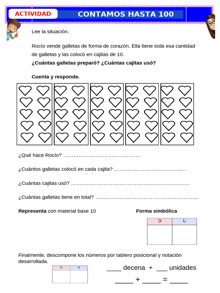 D4 A1 Ficha Contamos Hasta 50 | PDF