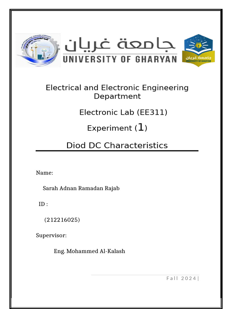 EE311 Exp | PDF | Diode | P–N Junction