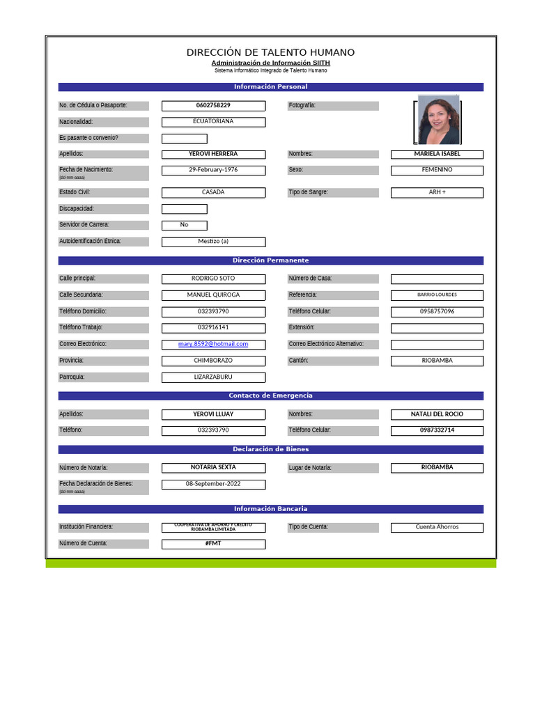 7.-FICHA SIITH ACTUALIZADA (Anexo 06) | PDF | Escuelas