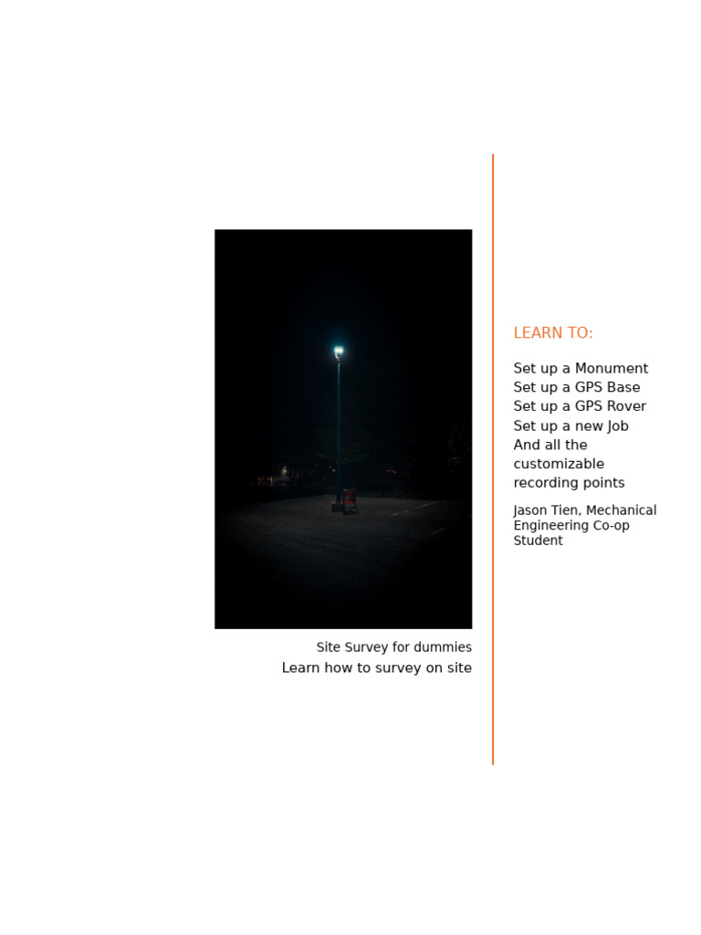 Essential Site Survey Setup Guide | PDF | Surveying | Global ...