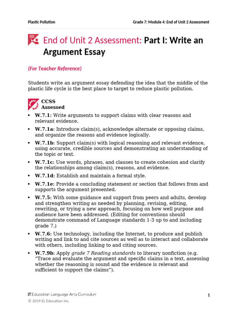 7m4u2 - Modulelessons - End of Unit 2 Assessment 0520 | PDF | Comma ...