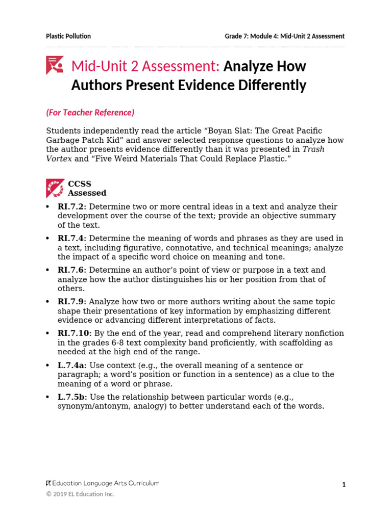 7m4u2 - Modulelessons - Mid Unit 2 Assessment 0520 | PDF | Pollution ...