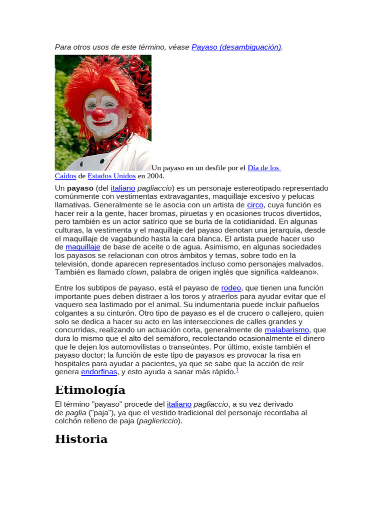 Payaso Cara Blanca | PDF | Payaso