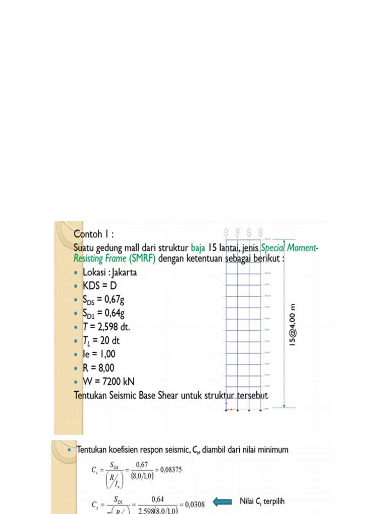Analisis Gaya Gempa Metode Statik Ekivalen | PDF