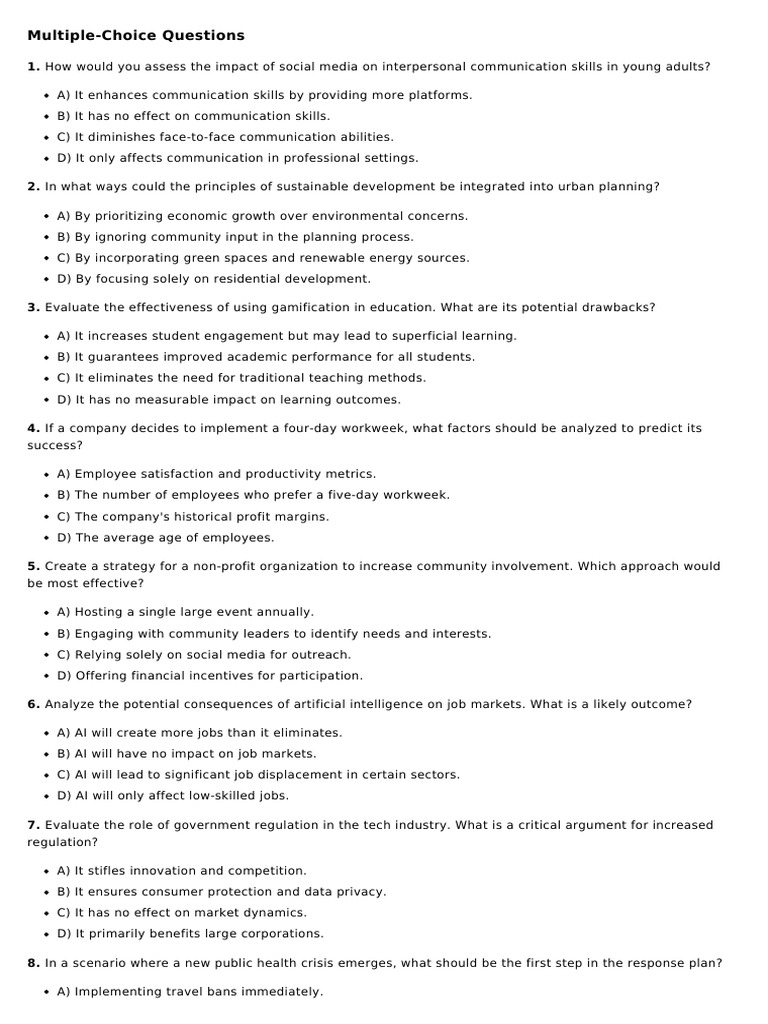 Division of Literature - Multiple-Choice - Questions | PDF | Narrative ...