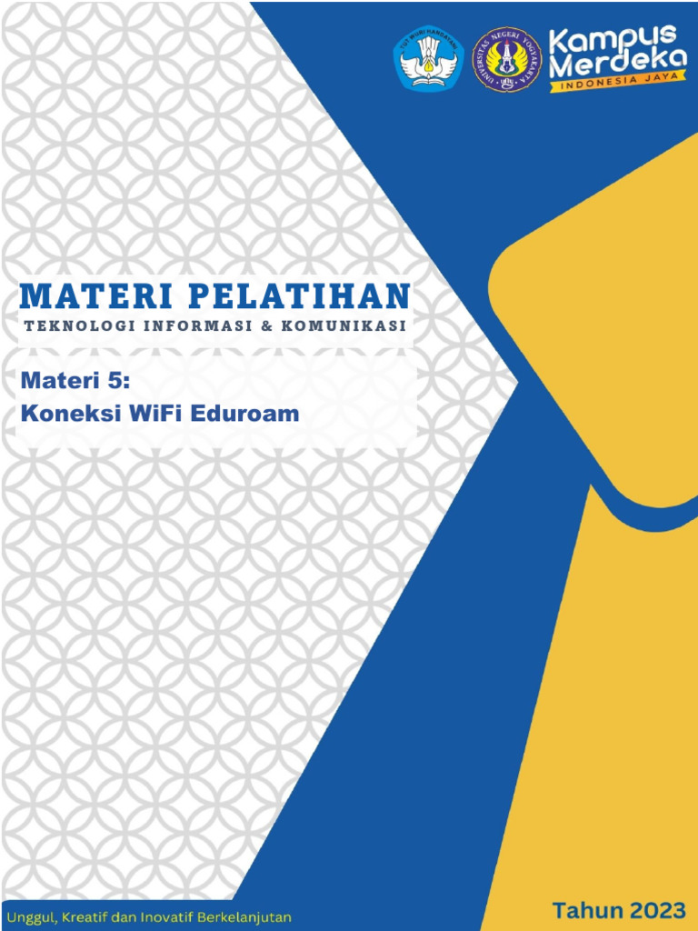 Modul TIK 2023 - Materi 5 - Koneksi Wifi Eduroam | PDF | Game & Aktivitas | Komputer