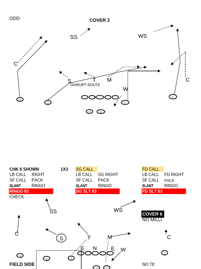 3-4 Call Diagrams | PDF | American Football