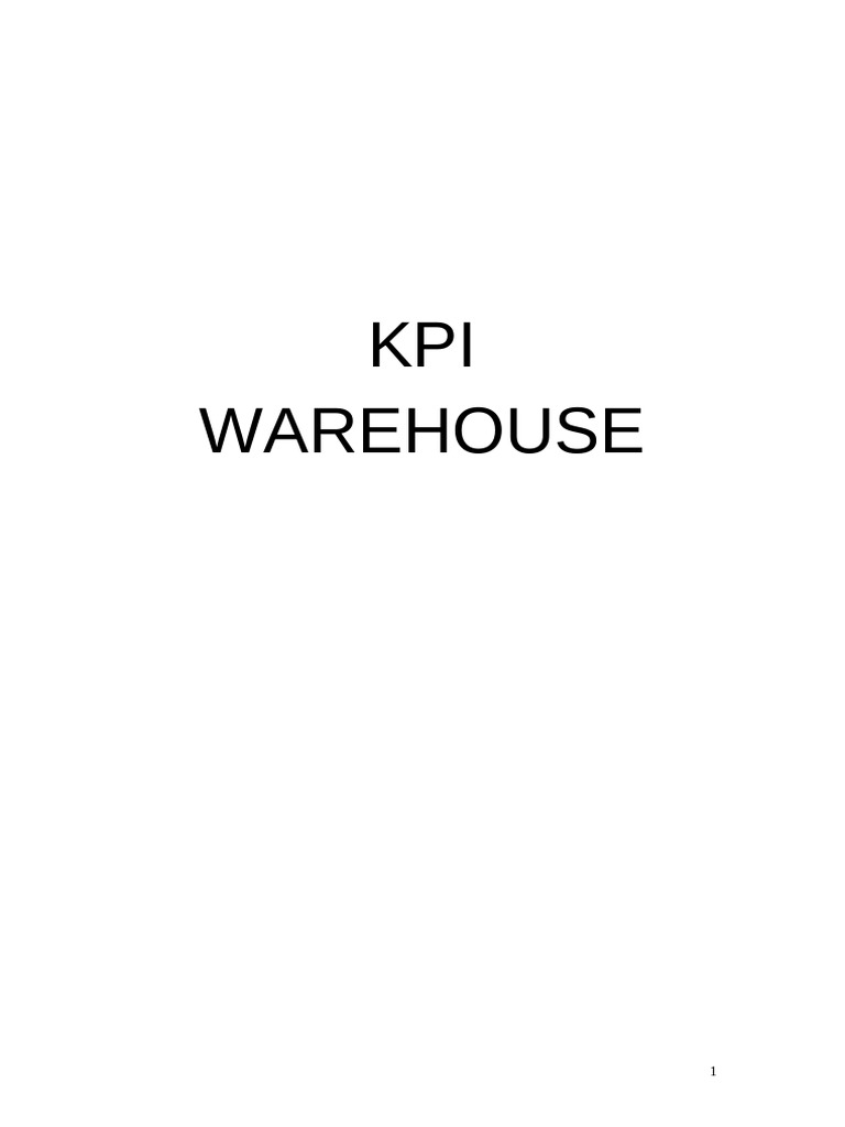 3 KPI Warehouse Manual - Indonesia | PDF