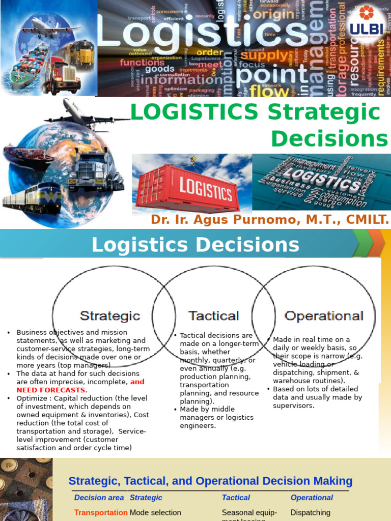 2b Logistics Strategic Decisions | PDF | Forecasting | Linear Regression