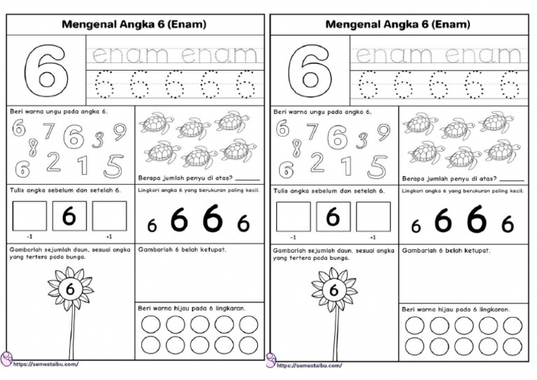 LKPD Angka 6 | PDF