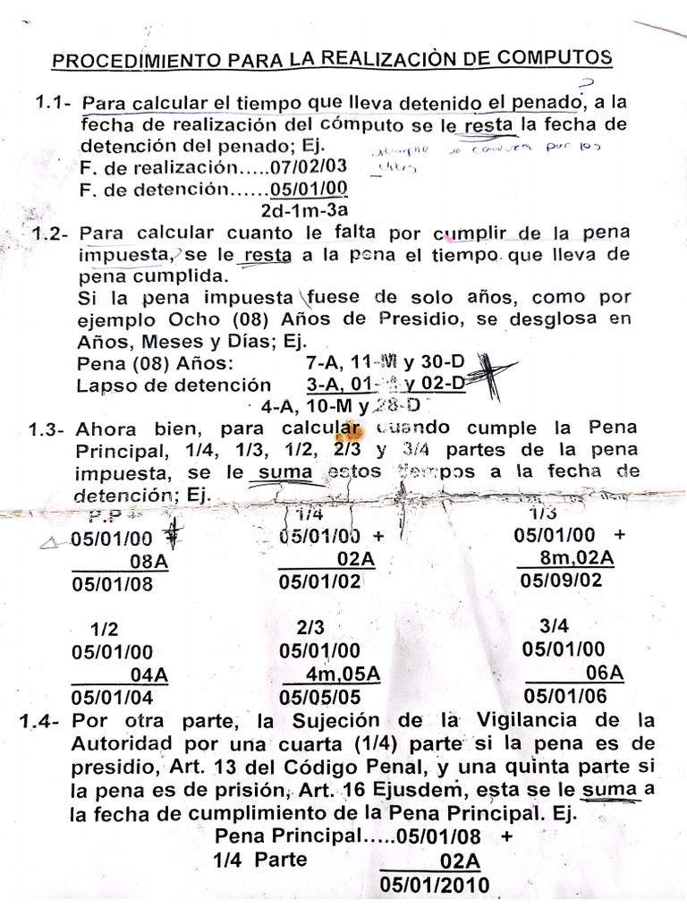 Explicacion de Realizacion de Computos | PDF