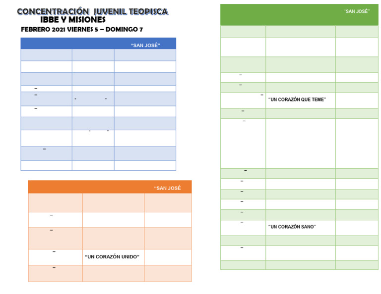 Programa Consentracion Juvenil | PDF | Cena