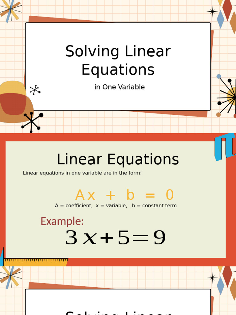Chapter 6 Linear Equations | PDF