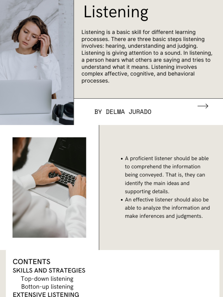 Listening DJurado | PDF | Human Communication | Learning