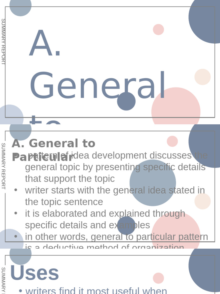 General to Particular Writing Guide | PDF
