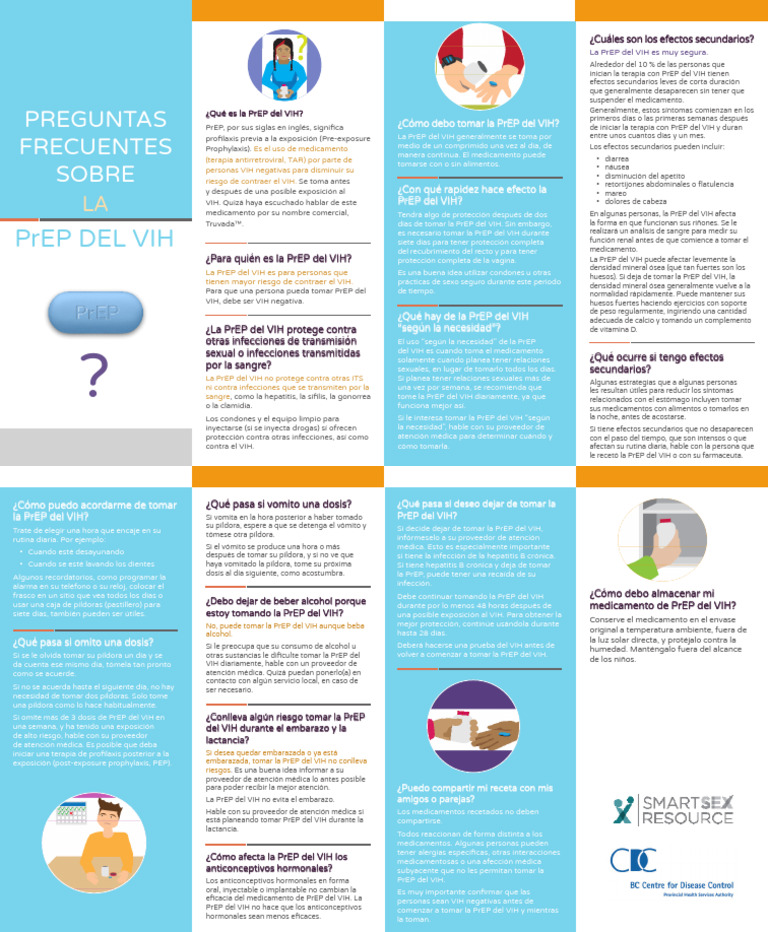 PrEP Patient Brochure Spanish Screen | PDF | VIH | Condón