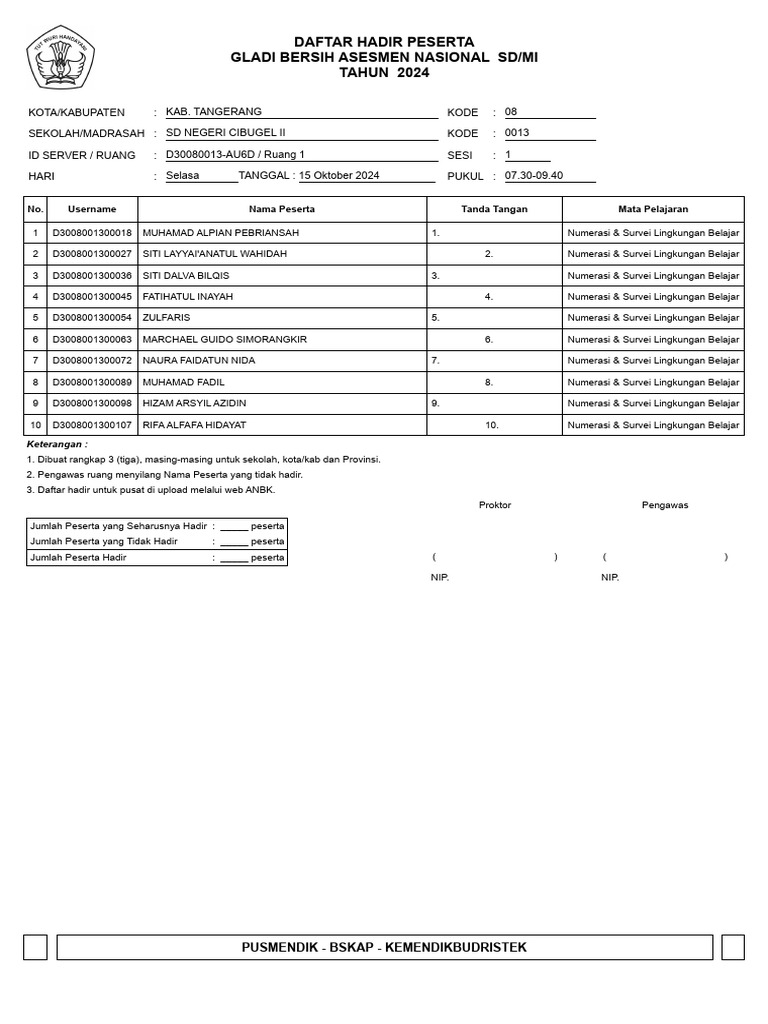 Asesmen Nasional - Tahun 20242 | PDF
