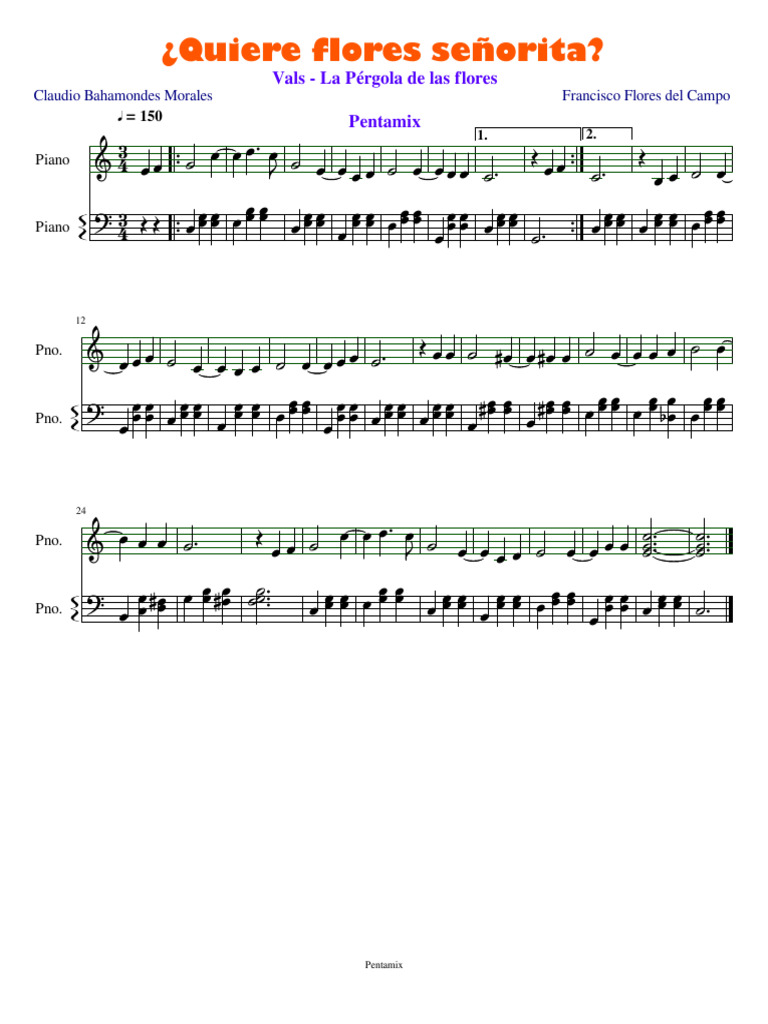 ¿Quiere Flores Señorita | PDF