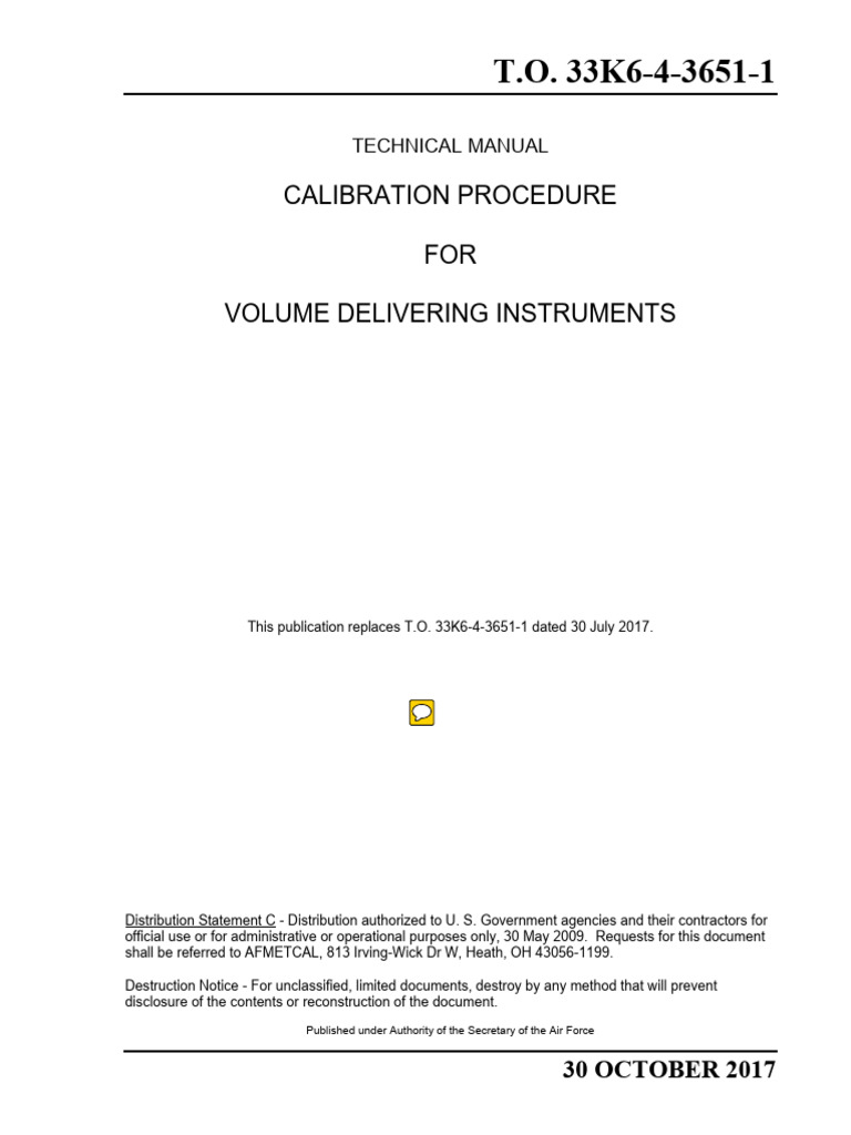 Calibration Procedure for DHI RPM3 | PDF | Calibration | Volume