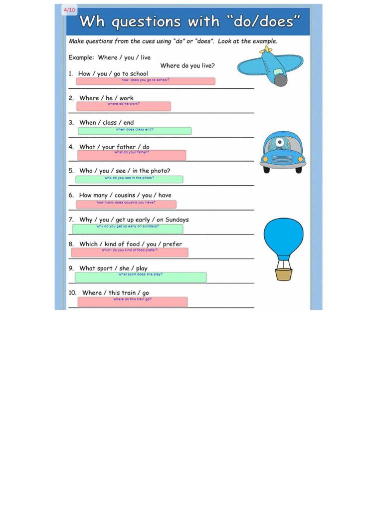 Question Do Does | PDF