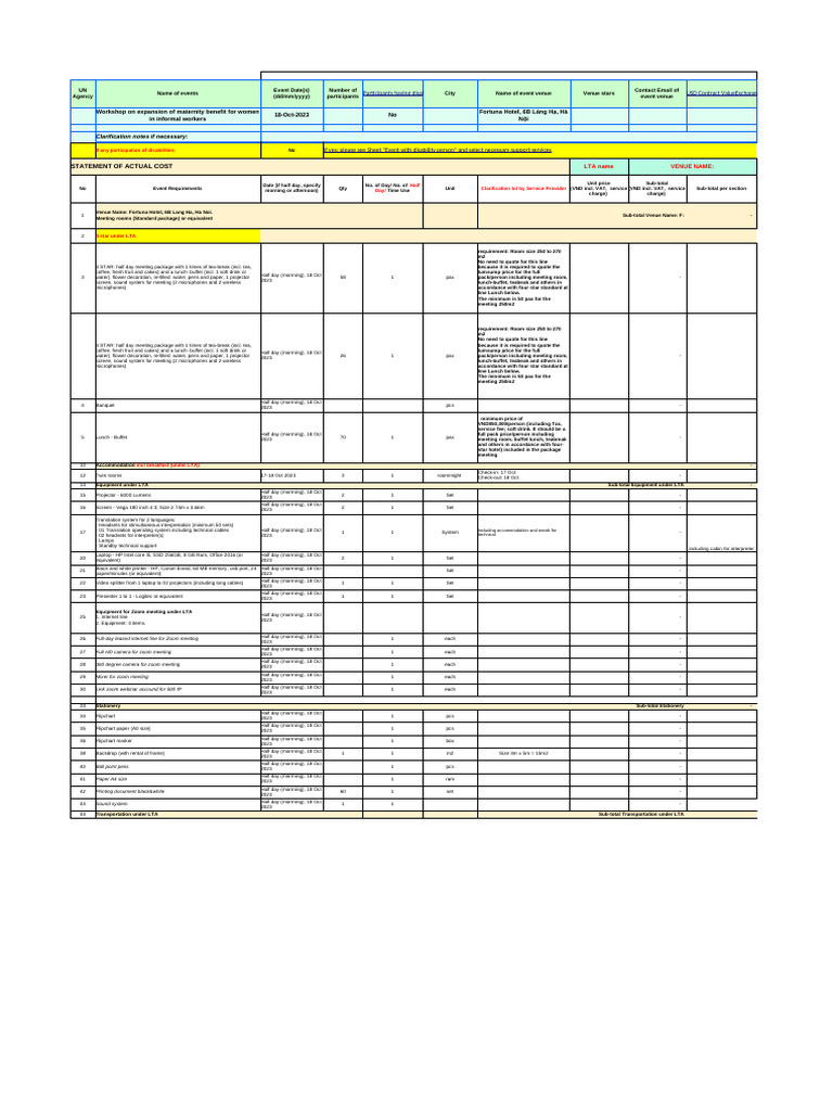 Form B - RMB - VSDG Workshop - Ha Long. 21-22oct 131.160.000 | PDF ...