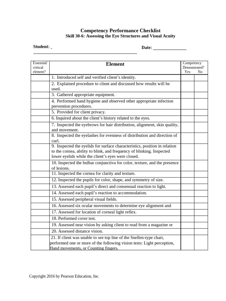 Health Assessment Assesing The Eye Structures and Visual Acuity | PDF ...