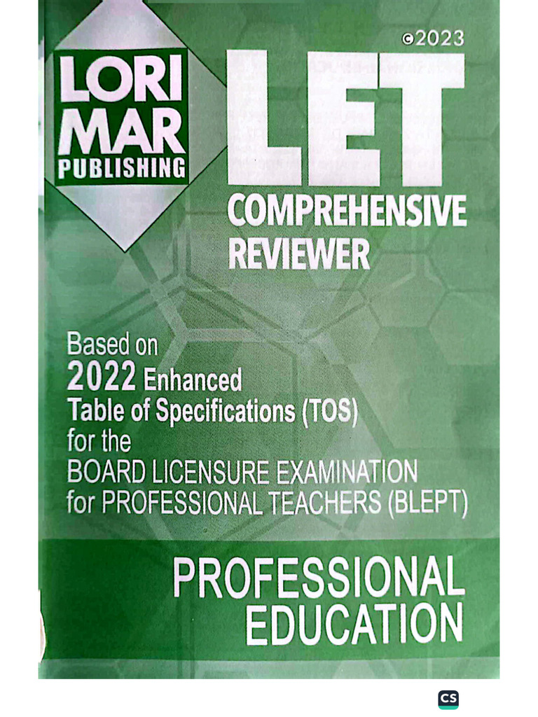 Lorimar Professional Education Reviewer | PDF