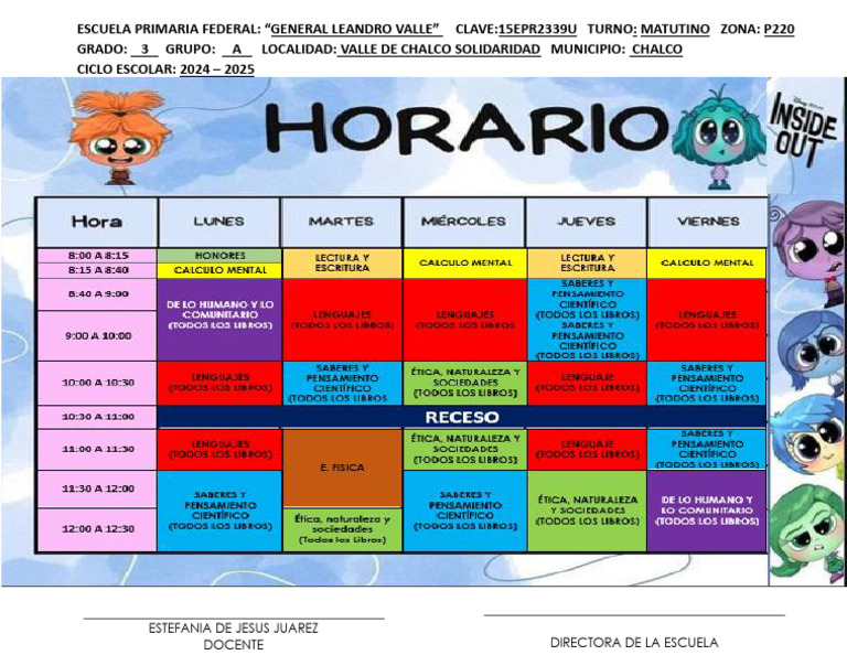 Horario de Clases Por Proyectos FANI | PDF
