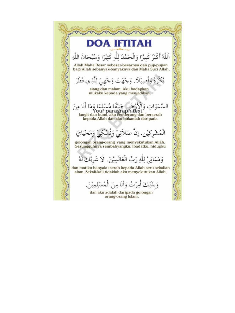 Doa Iftitah | PDF