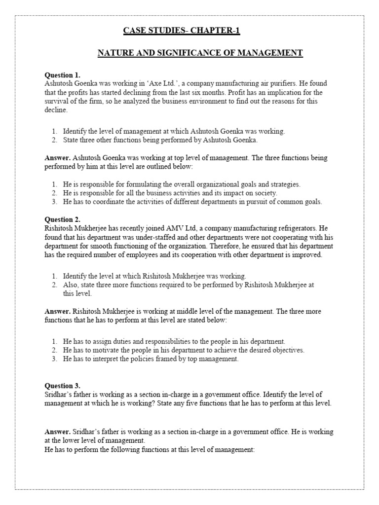 BS Case Study 1-6 | PDF | Employment | Goal