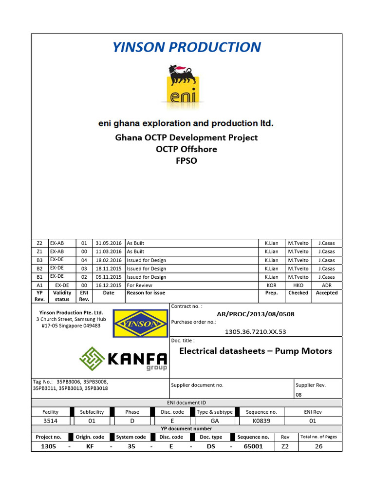 1305-KF-35-E-DS-65001 - Z2 - Electrical Datasheets - Chemical Inj. Pump Motors | PDF | Weight ...