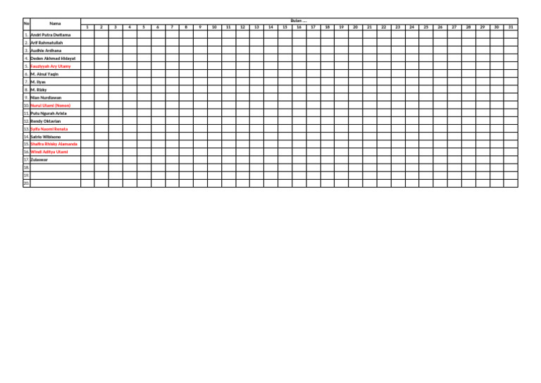 Format Absensi | PDF
