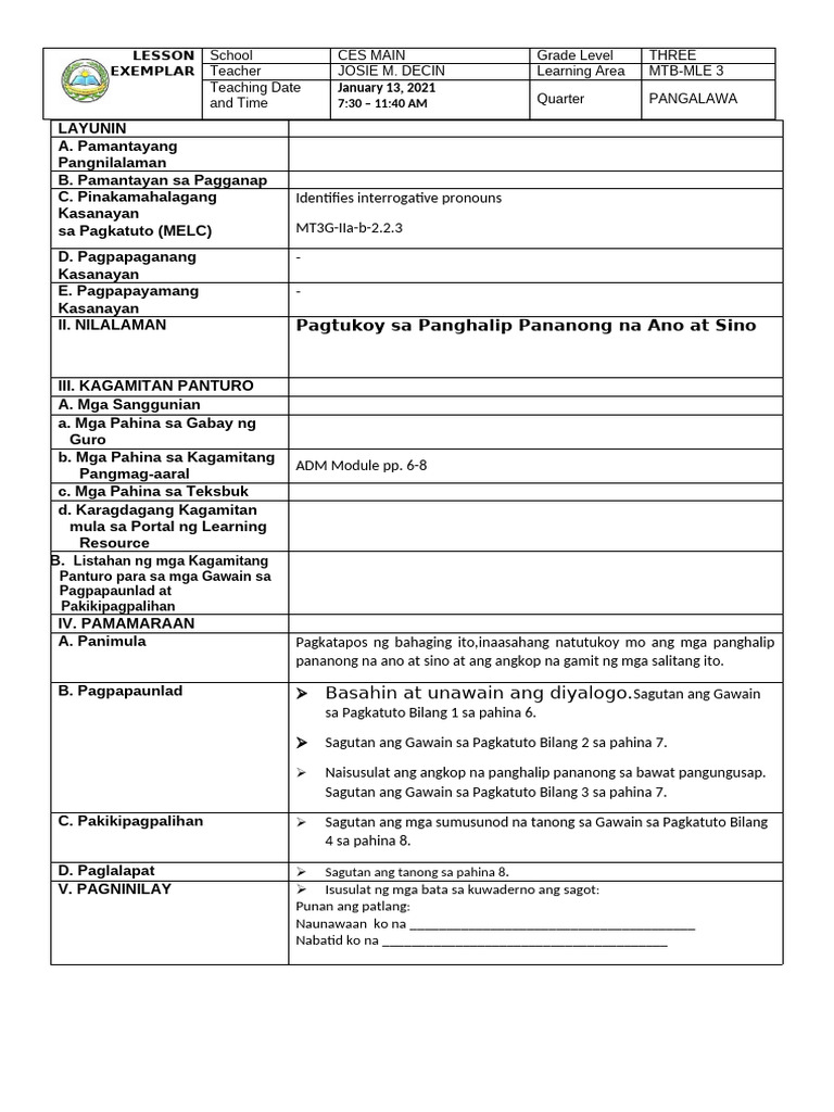 MTB3 WK 1 Leq2 | PDF