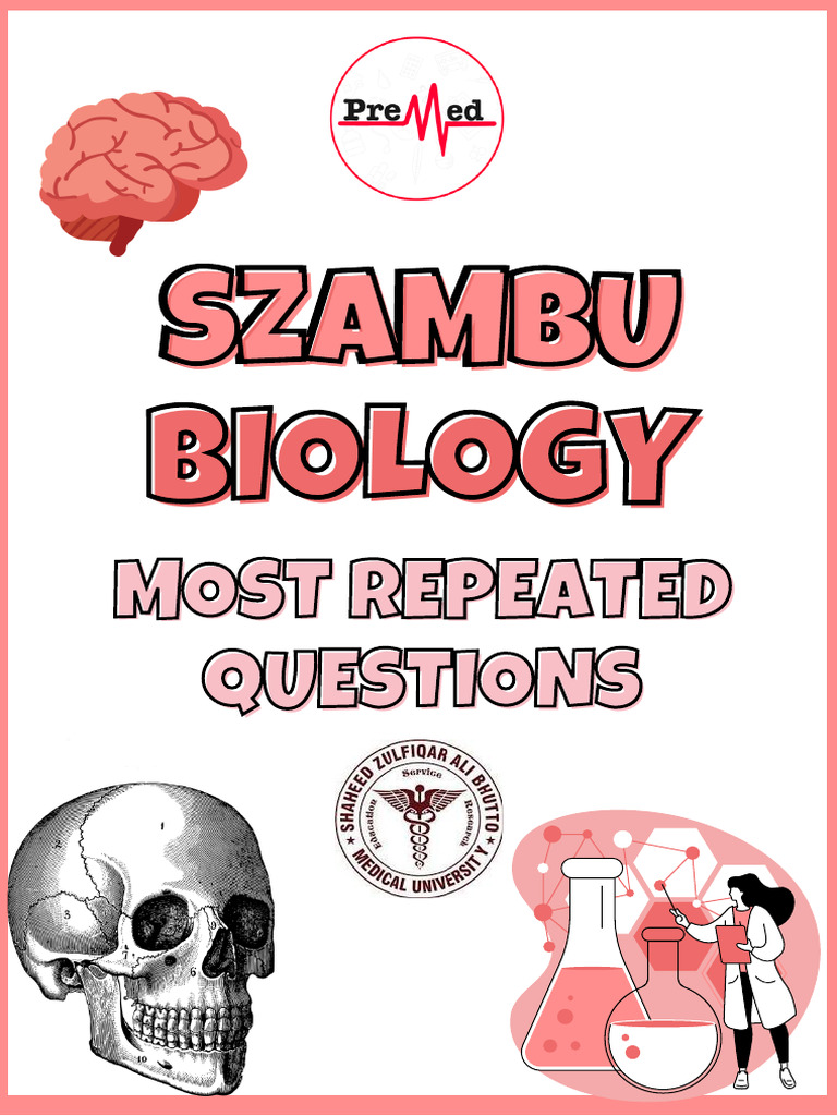 SZABMU Biology Most Repeated MCQs (Revised Key) by Premed - pk-2 | PDF | Endoplasmic Reticulum ...