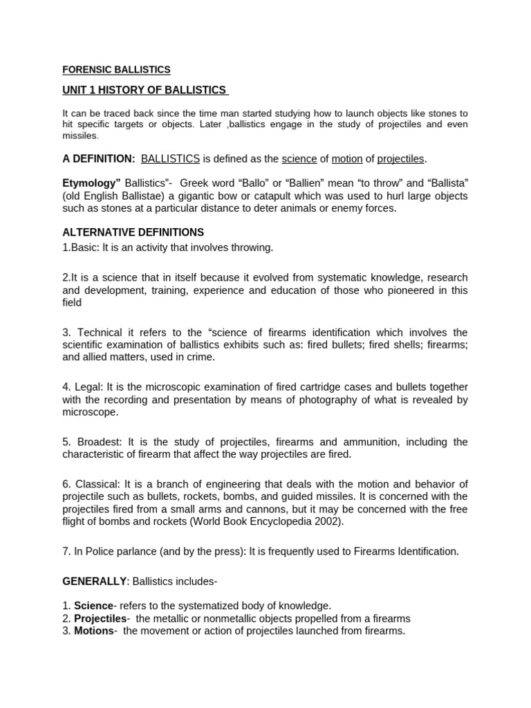 Forensic Ballistics Pre Review | PDF | Ballistics | Gun Barrel