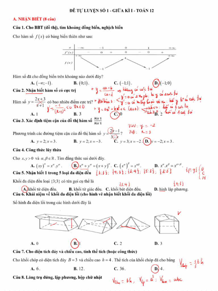 ĐỀ 1-GK1 K12-ĐÃ CHỮA A1 | PDF