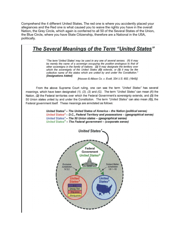 Comprehend The 4 Different United States The Red One Is Where You | PDF ...