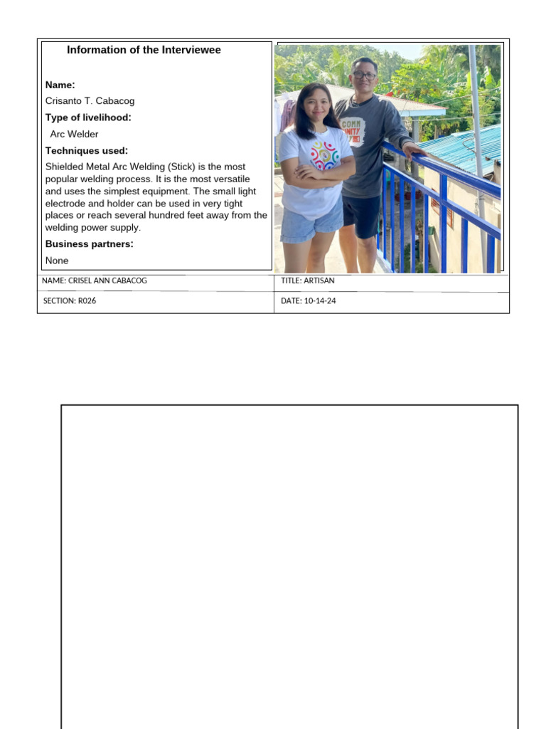 Information of The Interviewee: Name | PDF