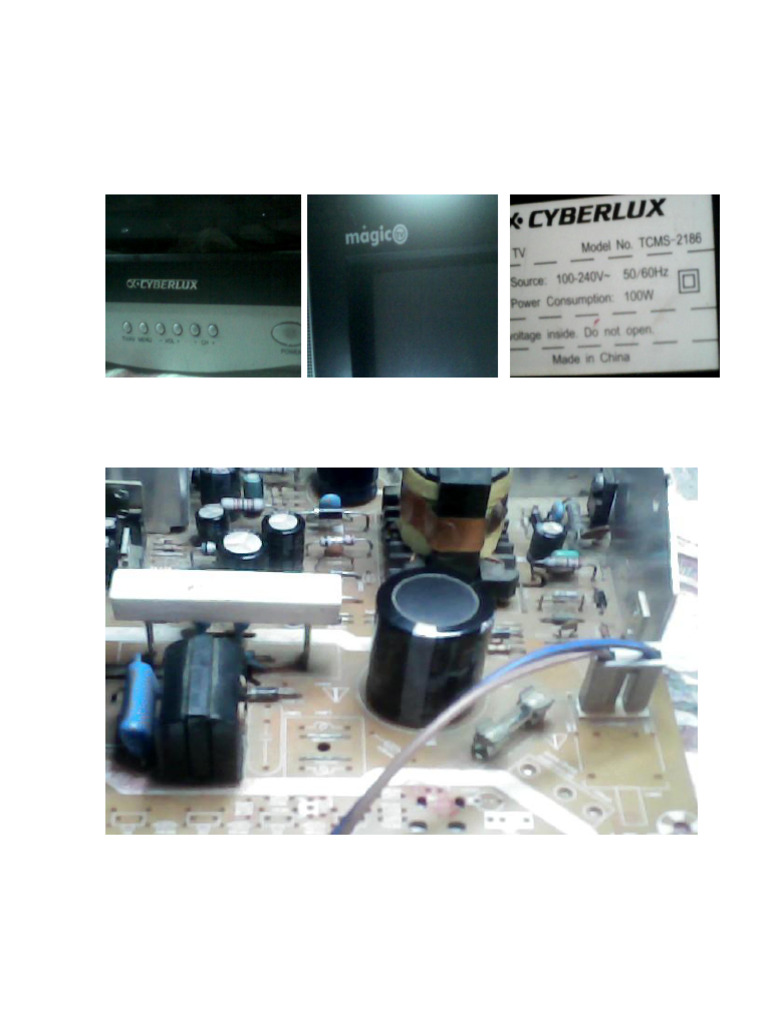 Reparacion de TV Cyberlux Modelo Tcms 2186 Prendía Luz Piloto Pero No ...