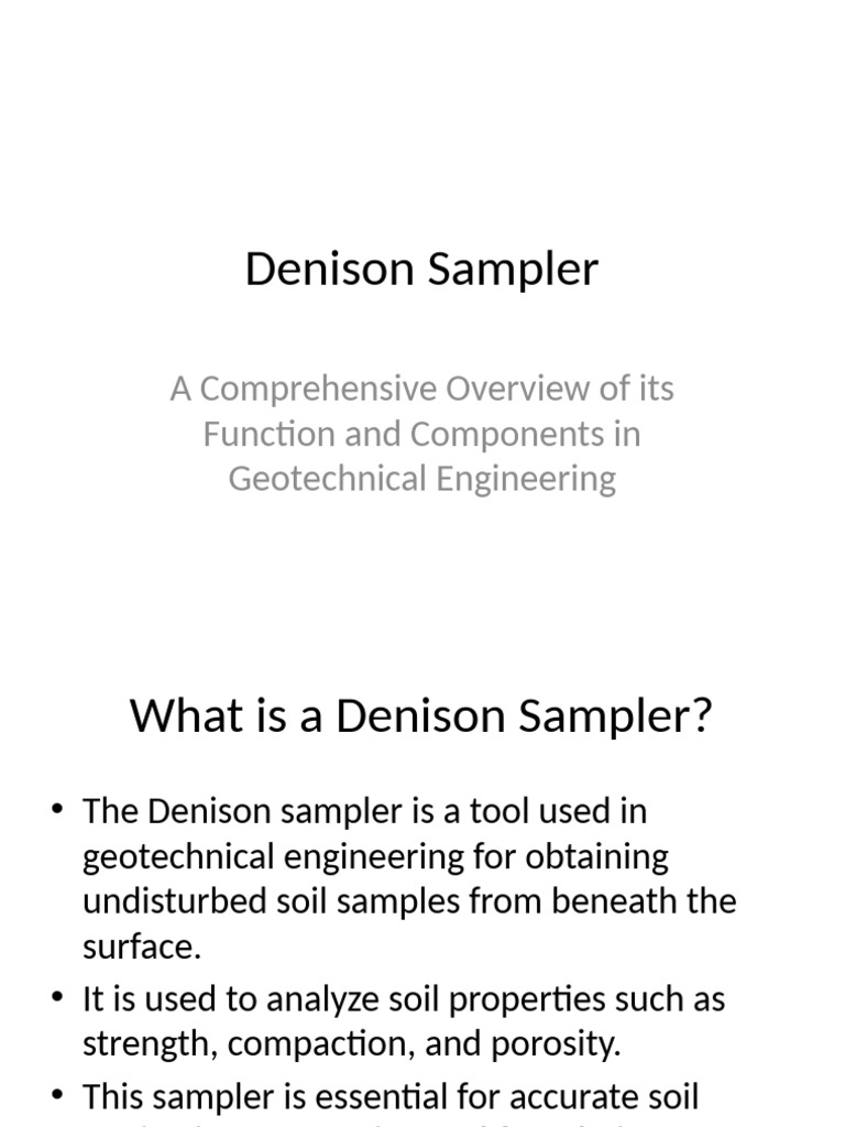 Denison Sampler Presentation Final | PDF