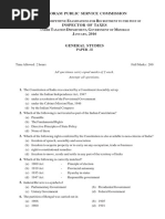 BPSC Aedo Sample Paper | PDF