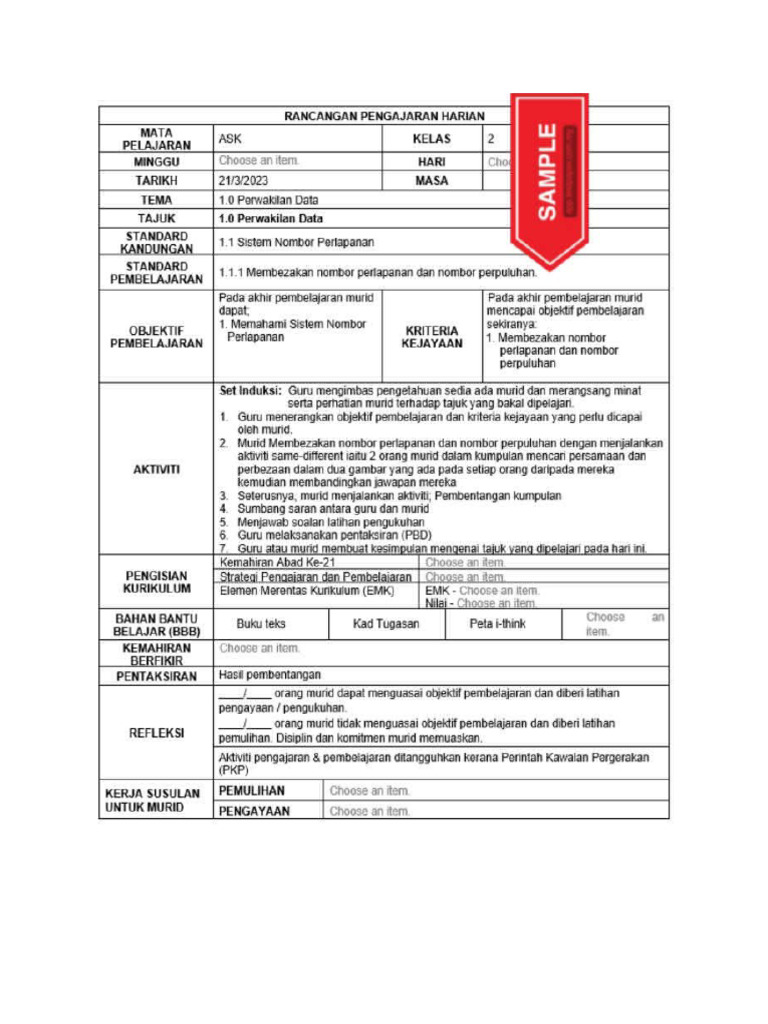 Contoh RPH Ask | PDF