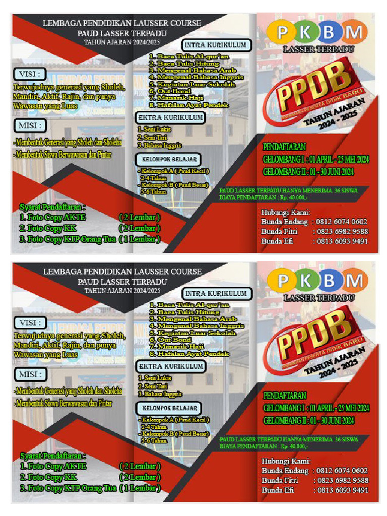 Brosur Paud Lasser | PDF