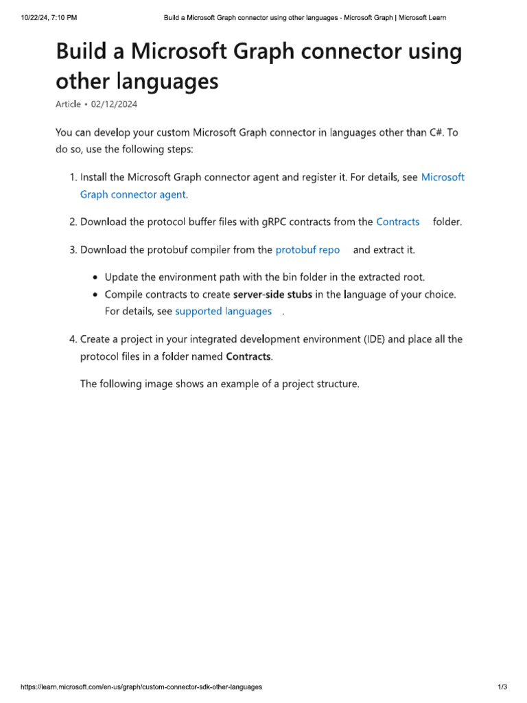 Build A Microsoft Graph Connector Using Other Languages | PDF