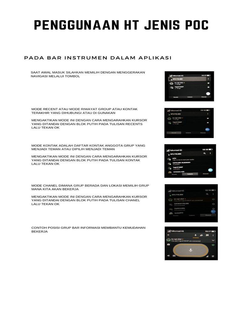 Penggunaan HT Jenis Poc PDF | PDF
