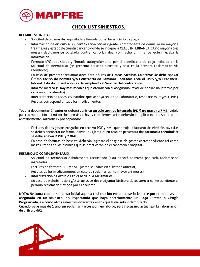 Informe Médico para Reembolsos Mapfre | PDF | Póliza de seguros ...