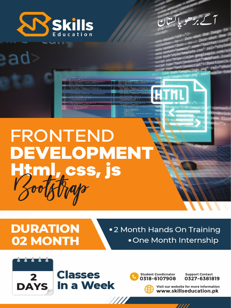 Frontend Development HTML, CSS BT JS | PDF | Bootstrap (Front End Framework) | Html