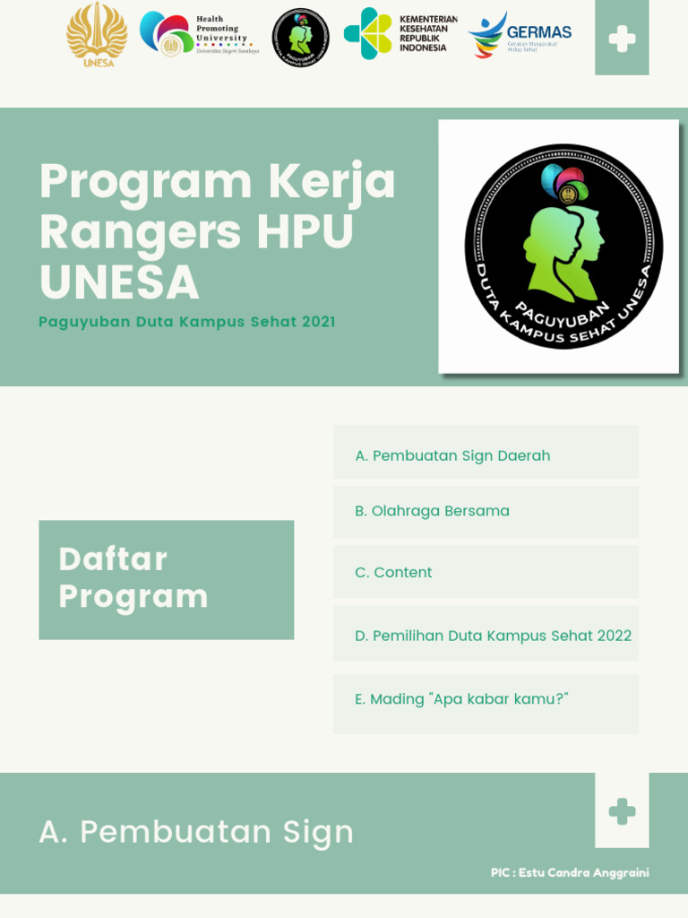 Program Kerja Rangers HPU UNESA | PDF