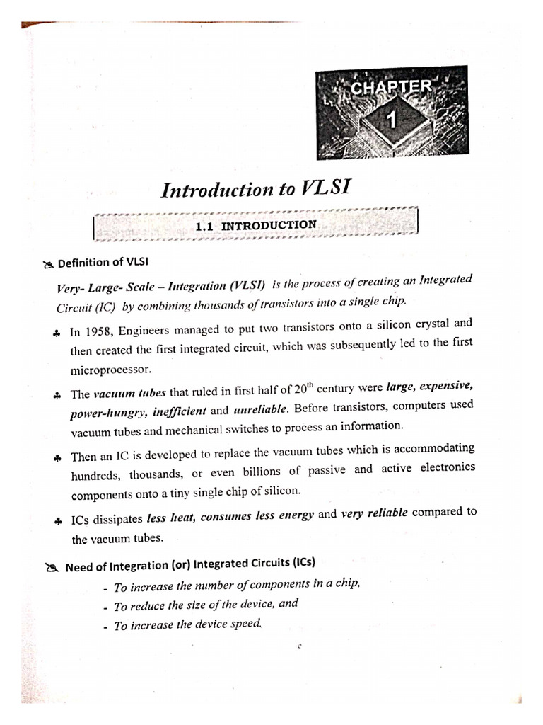 Vlsi - Unit - I-1 | PDF