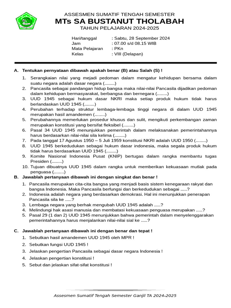 6.1 ASTS - Kls 8 - PKN | PDF